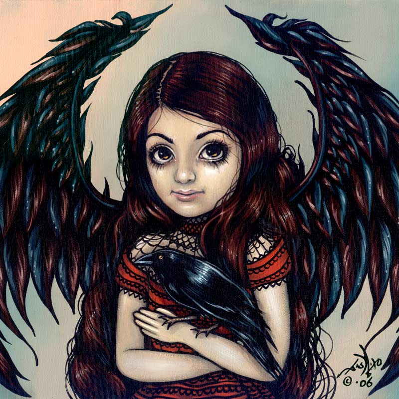 Canvas Cuties: Raven Angel by Jasmine Becket-Griffith