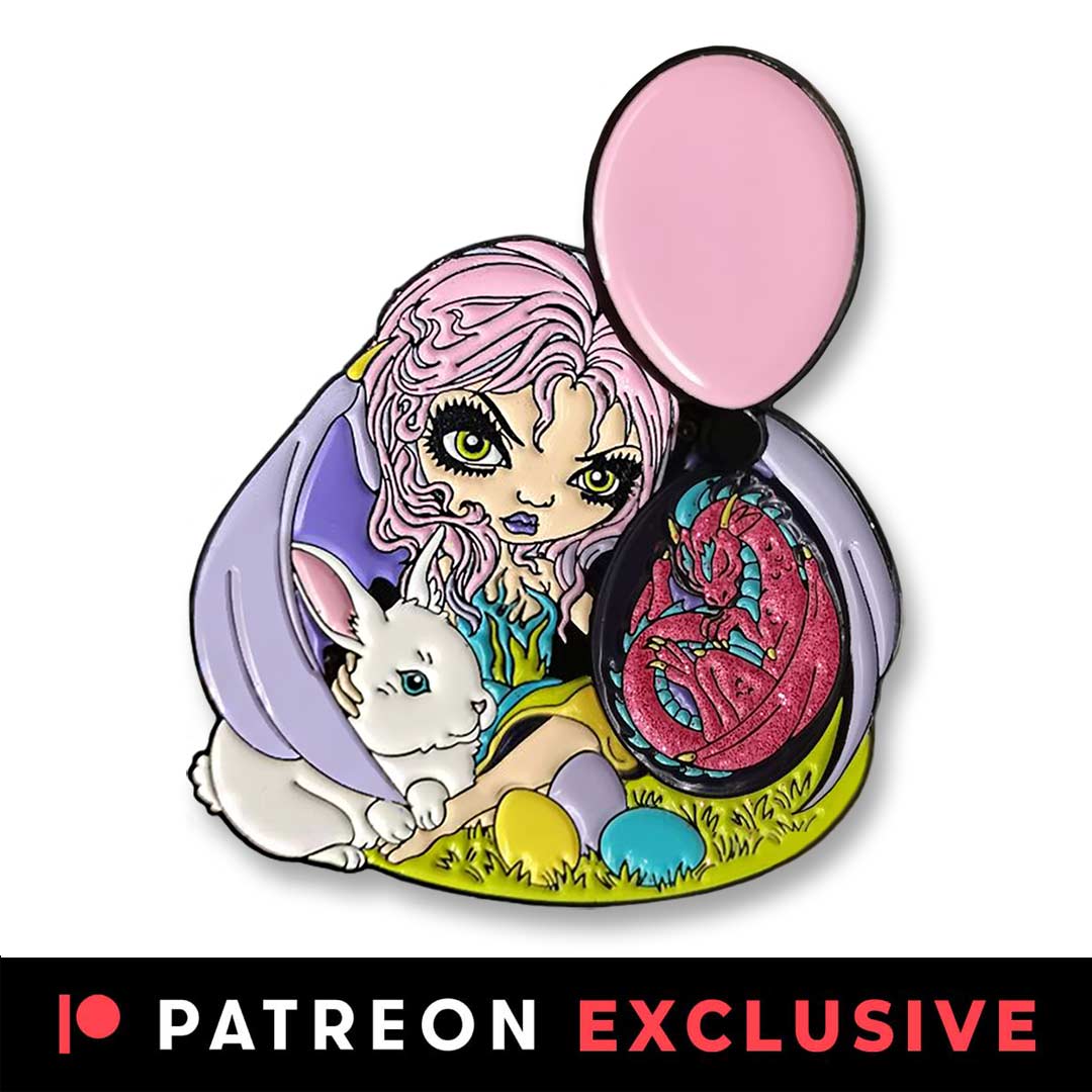 Easter Dragonling Enamel Pin by Jasmine Becket-Griffith
