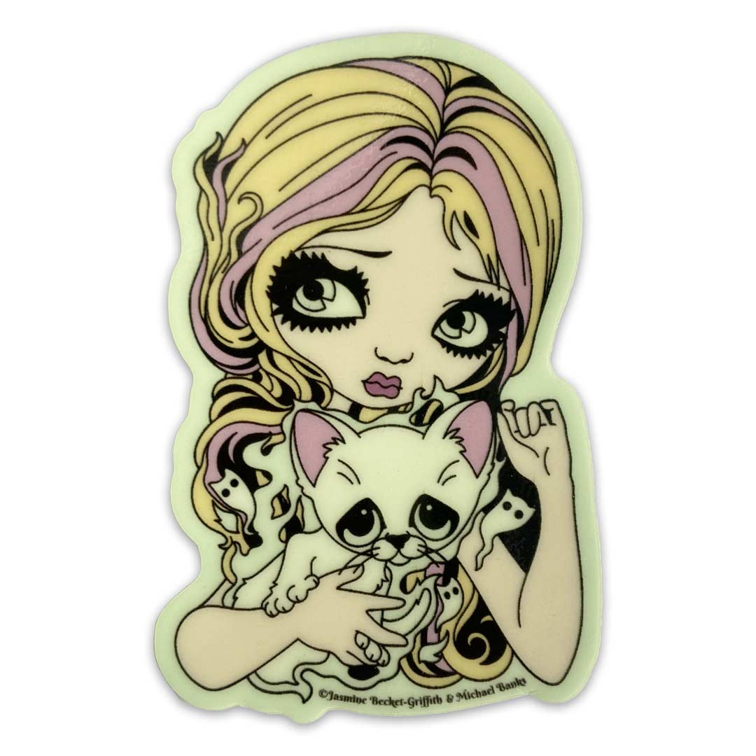 Ghost Kitty Vinyl Sticker - Jasmine Becket-Griffith