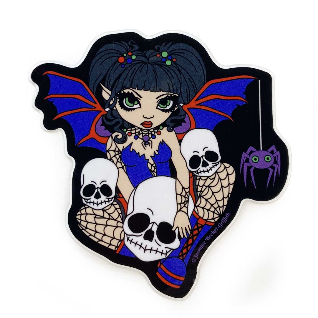 Spiders and Skulls Vinyl Sticker - Jasmine Becket-Griffith
