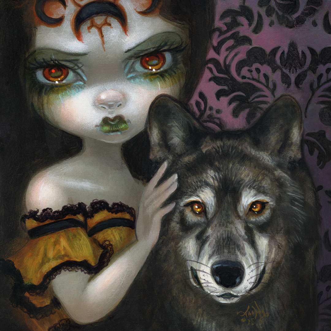 Canvas Cuties: Ebony Wolf Priestess