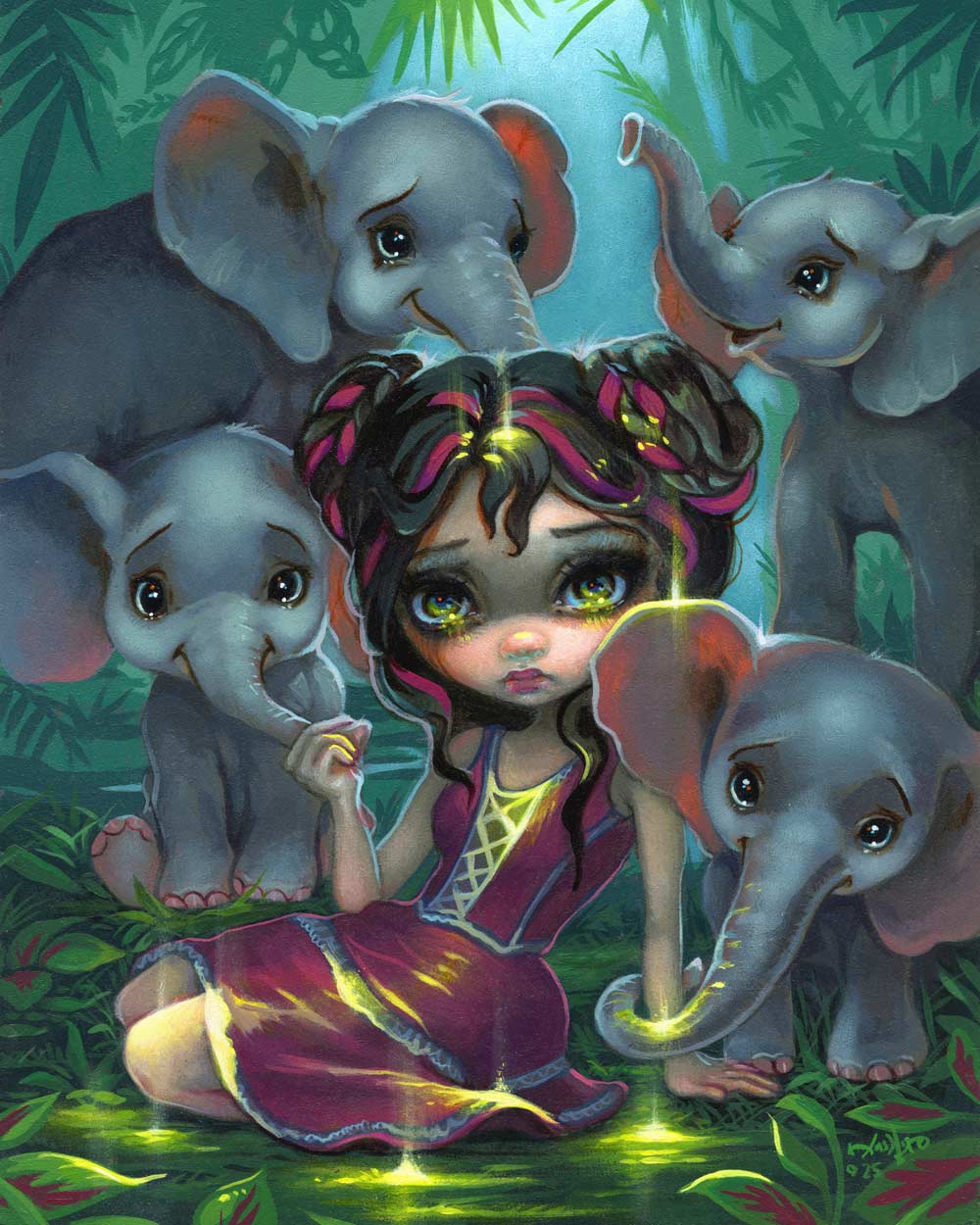 Baby Elephants - Strangeling: The Art of Jasmine Becket-Griffith